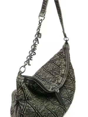 DIESEL® Charm-d Quilted Shoulder Bag - Grey