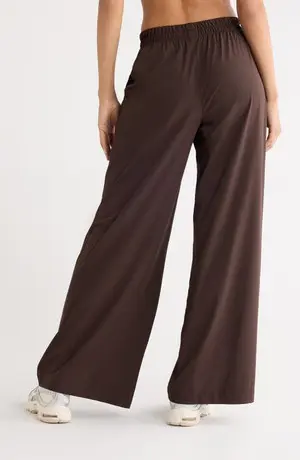 Zella Atlas Wide Leg Pants - Brown Mole