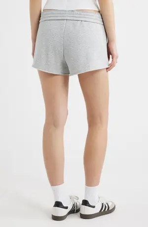Bp. Foldover Fleece Mini Sweat Shorts - Grey Soft Heather