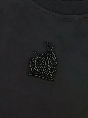 LANVIN Embroidered Feather Top