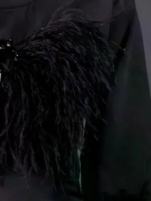 LANVIN Embroidered Feather Top