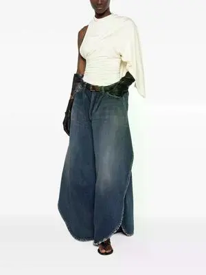 Balenciaga Distressed Wide-leg Jeans