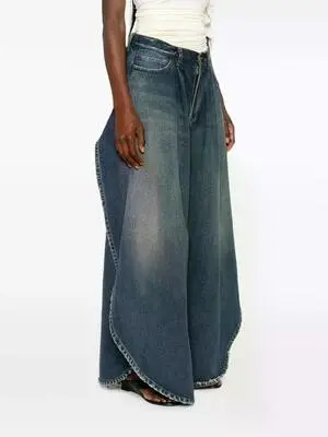 Balenciaga Distressed Wide-leg Jeans