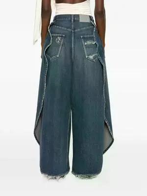 Balenciaga Distressed Wide-leg Jeans