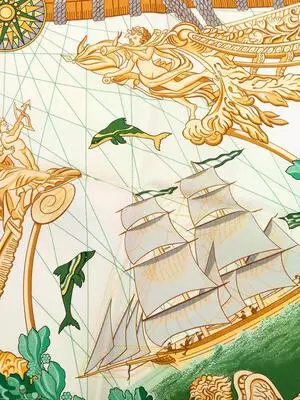 Hermès 2010-2018 Balade Oceane Silk Scarf 90 Scarves