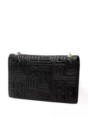 Fendi Embossed Nappa Logo Chain Clutch Crossbody Bag
