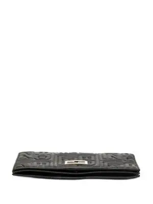 Fendi Embossed Nappa Logo Chain Clutch Crossbody Bag