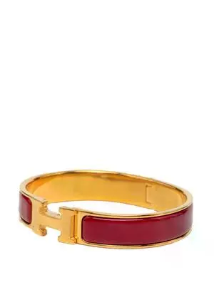 Hermès Enamel Clic H Bracelet Pm - Red