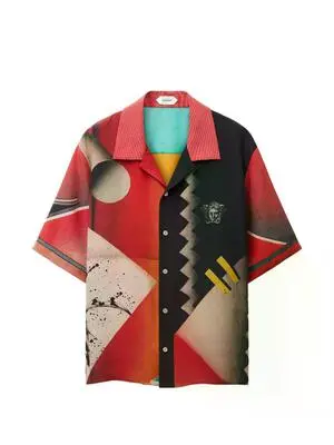 Versace Medusa-head Graphic-print Shirt - Red