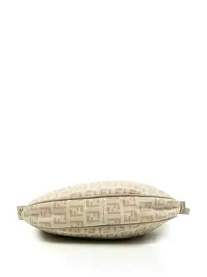 Fendi Zucchino Canvas Hobo Shoulder Bag - Neutrals