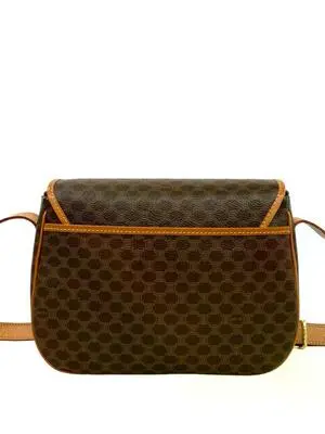 Celine Macadam Coated Canvas Crossbody Bag - Brown