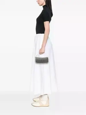 Fendi Zucchino Canvas Barrel Pochette Handbag