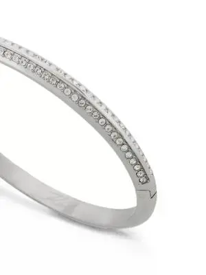Karl Lagerfeld Crystal-embellished Hinged Bangle