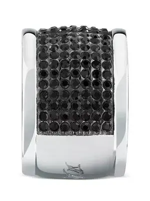 Karl Lagerfeld Crystal-embellished Band Ring - Silver