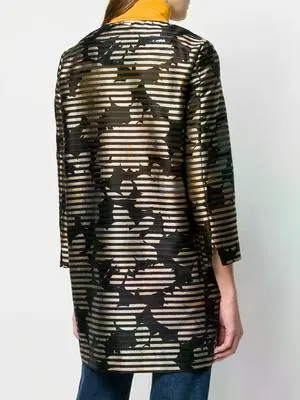 Herno And Gold Floral Print Zipped Jacket