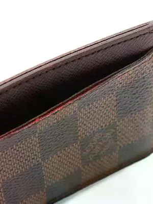 LOUIS VUITTON 2008 Damier Ebene Card Holder