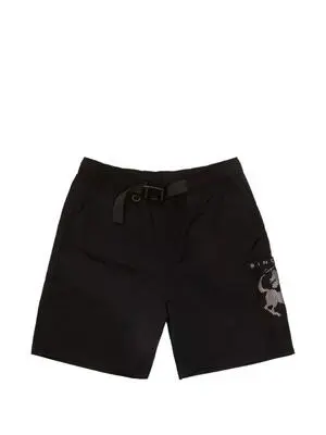 SINCLAIR Belted Mesh Panel Shorts