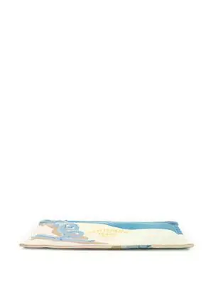Hermès Escale À La Plage Beach Pouch In Printed Canvas