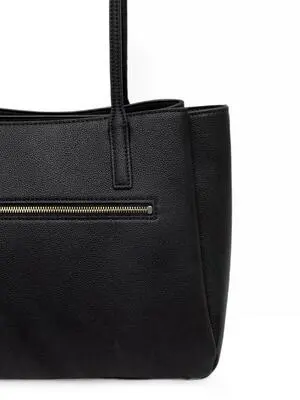 Guess Isola Logo-plaque Pebble-textured Tote Bag