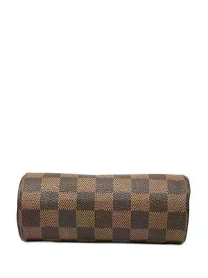 LOUIS VUITTON Damier Ebene Papillon Pochette Handbag - Brown