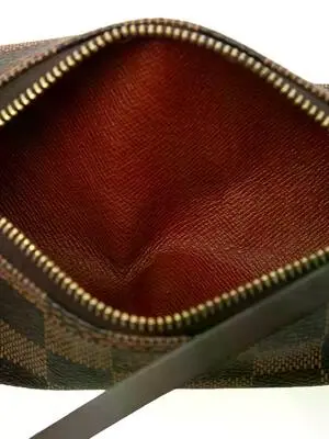LOUIS VUITTON Damier Ebene Papillon Pochette Handbag - Brown