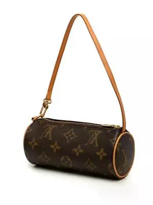 LOUIS VUITTON Monogram Papillon Pochette Handbag - Brown