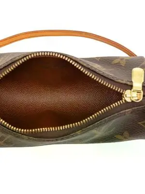 LOUIS VUITTON Monogram Papillon Pochette Handbag - Brown