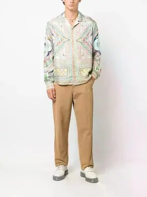 Casablanca Le Labyrinthe-print Silk Shirt
