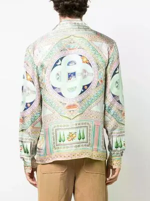 Casablanca Le Labyrinthe-print Silk Shirt