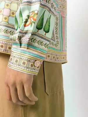 Casablanca Le Labyrinthe-print Silk Shirt