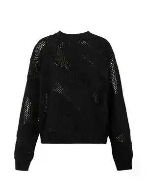 Max Mara Open-knit Embroidered Sweater