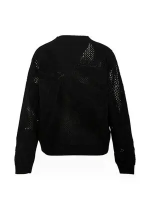 Max Mara Open-knit Embroidered Sweater