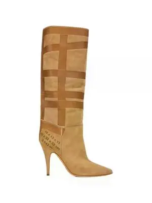 Moschino Tape-detail Knee-high Boots