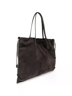 JIMMY CHOO Drawstring Suede Tote Bag