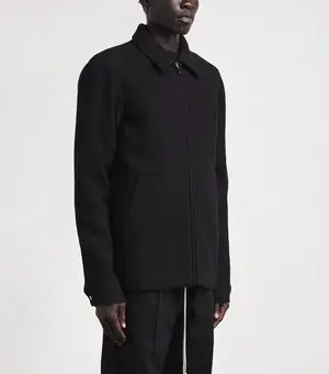 Rick Owens Cropped Wool Zip-up Jacket