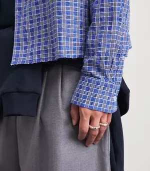 ABOUT:BLANK Cotton Raw-hem Check Shirt