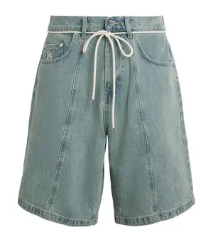 ABOUT:BLANK Felled Denim Shorts With Drawstring Waist
