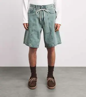 ABOUT:BLANK Felled Denim Shorts With Drawstring Waist