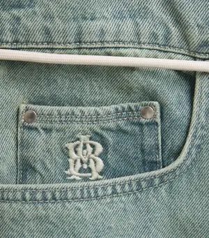ABOUT:BLANK Felled Denim Shorts With Drawstring Waist