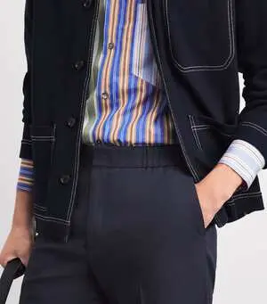 Paul Smith Wool Hopsack Tailored Trousers
