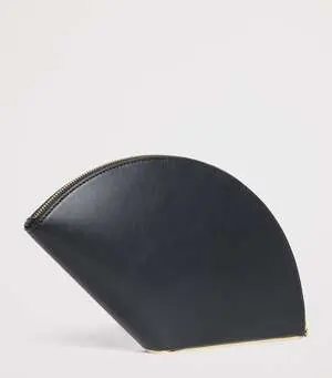 Carolina Herrera Leather Consuelo Clutch Bag - Black