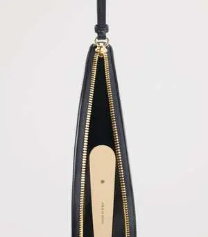 Carolina Herrera Leather Consuelo Clutch Bag - Black