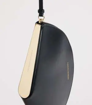 Carolina Herrera Leather Consuelo Clutch Bag - Black