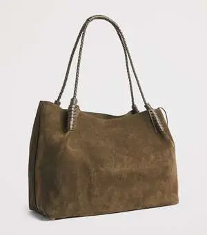 Etro Medium Suede Libra Shoulder Bag - Green
