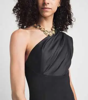 Solace London One-shoulder Gracie Maxi Dress - Black