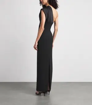 Solace London One-shoulder Gracie Maxi Dress - Black