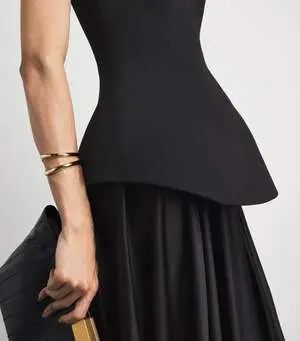 Solace London Oriana Peplum Maxi Dress