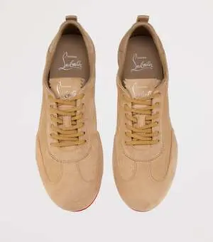 CHRISTIAN LOUBOUTIN Eleonora Suede Sneakers - Beige