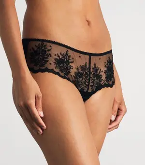 Simone Perele Lace Intrigue Briefs - Black