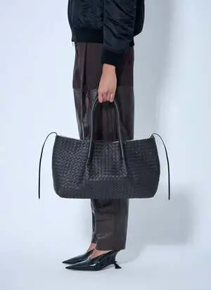 Bottega Veneta Large Pinacoteca Intrecciato Tote Bag